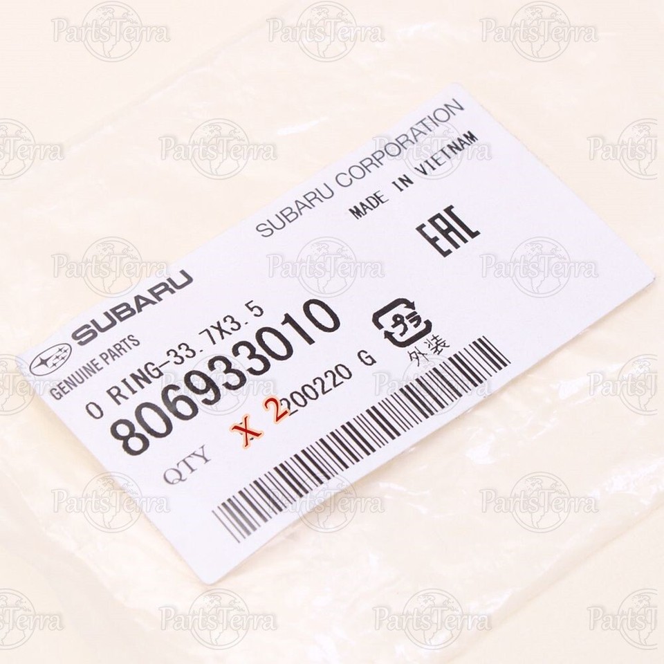 806933010 OEM Subaru IMPREZA WRX STI TURBO Water Transfer Pipe O-Ring ...