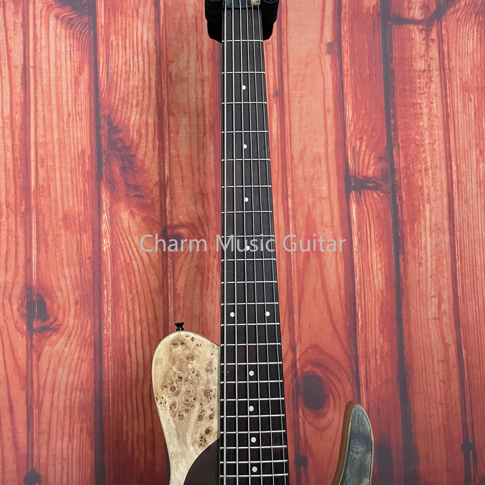 Electric Bass Guitar Neck Thru Body Yin Yang Style Tree Burl Top 6 ...