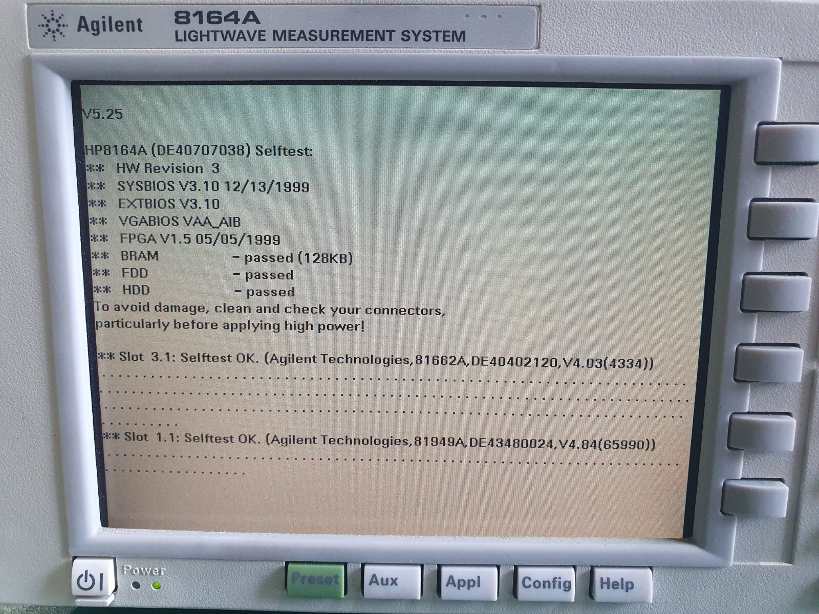 Agilent 8164A Lightwave Measurement System with 81949A + 81662A(Opt 359 ...