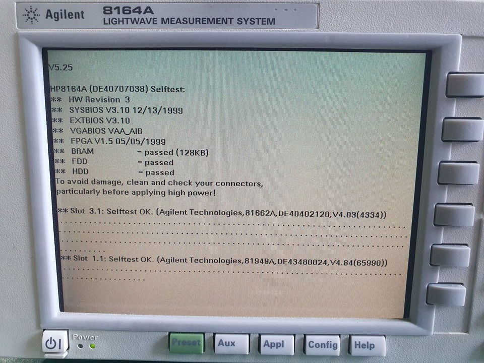 Agilent 8164A Lightwave Measurement System with 81949A + 81662A(Opt 359 ...