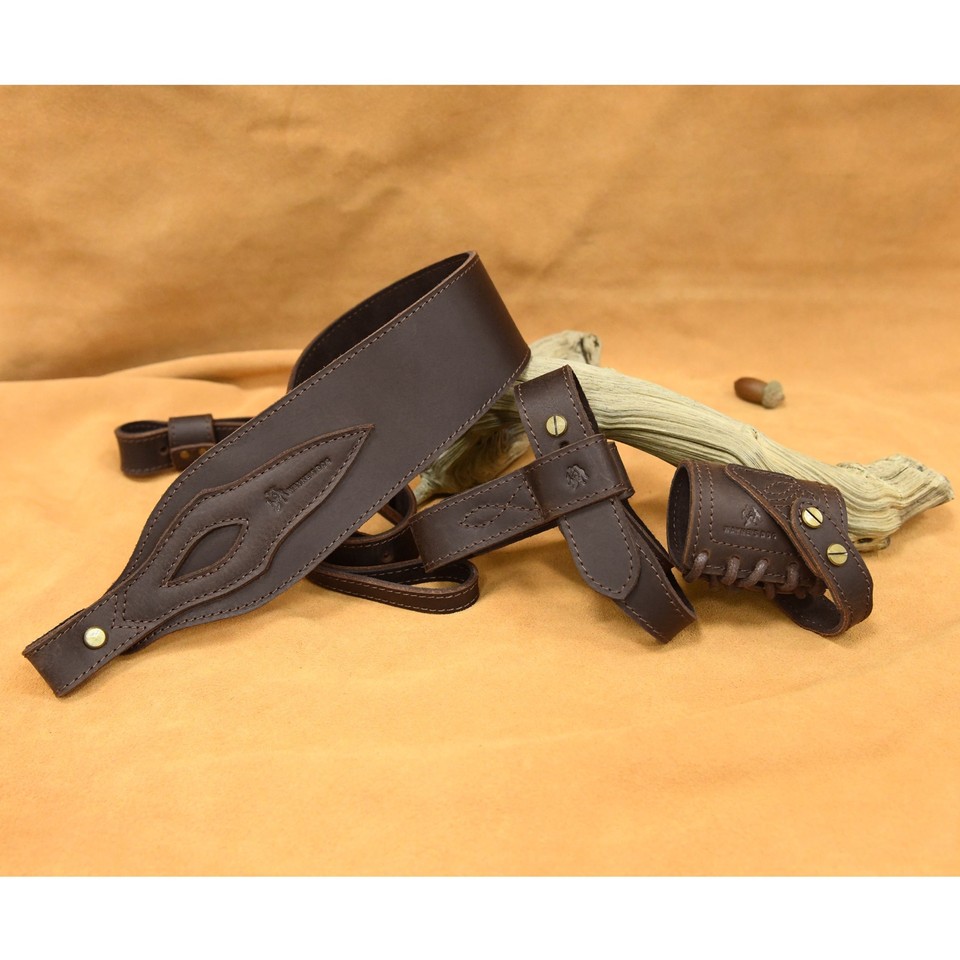 Set of Leather No Drill Harnessed Butt Holder, Sling Ring, Carry Sling ...