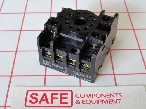 Cutler-Hammer D3PA3 Relay Socket Round 11-Pin DIN Rail Mnt Screw ...
