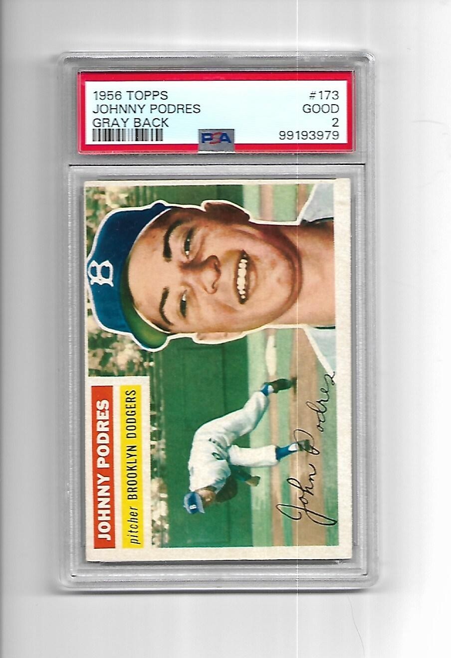 1956 Topps #173 Johnny Podres PSA | eBay