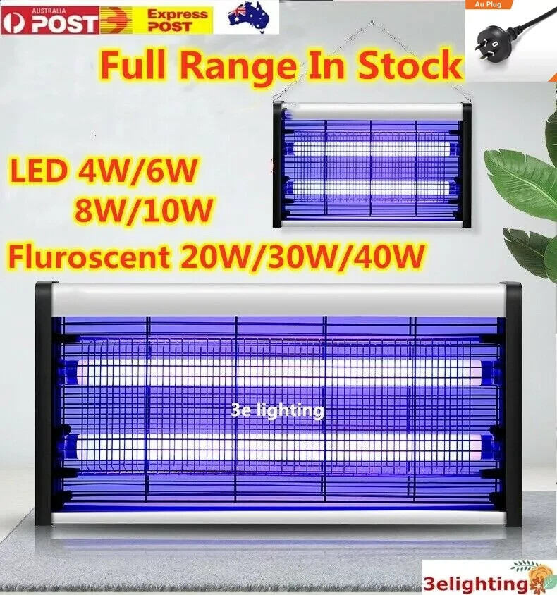 40W Electric UV Mosquito Fly Insect Pest Killer Bug Zapper Trap Lamp In ...