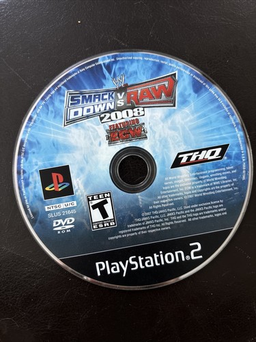 WWE Smackdown VS Raw 2008 (PS2, Playstation2) DISC ONLY Tested | eBay