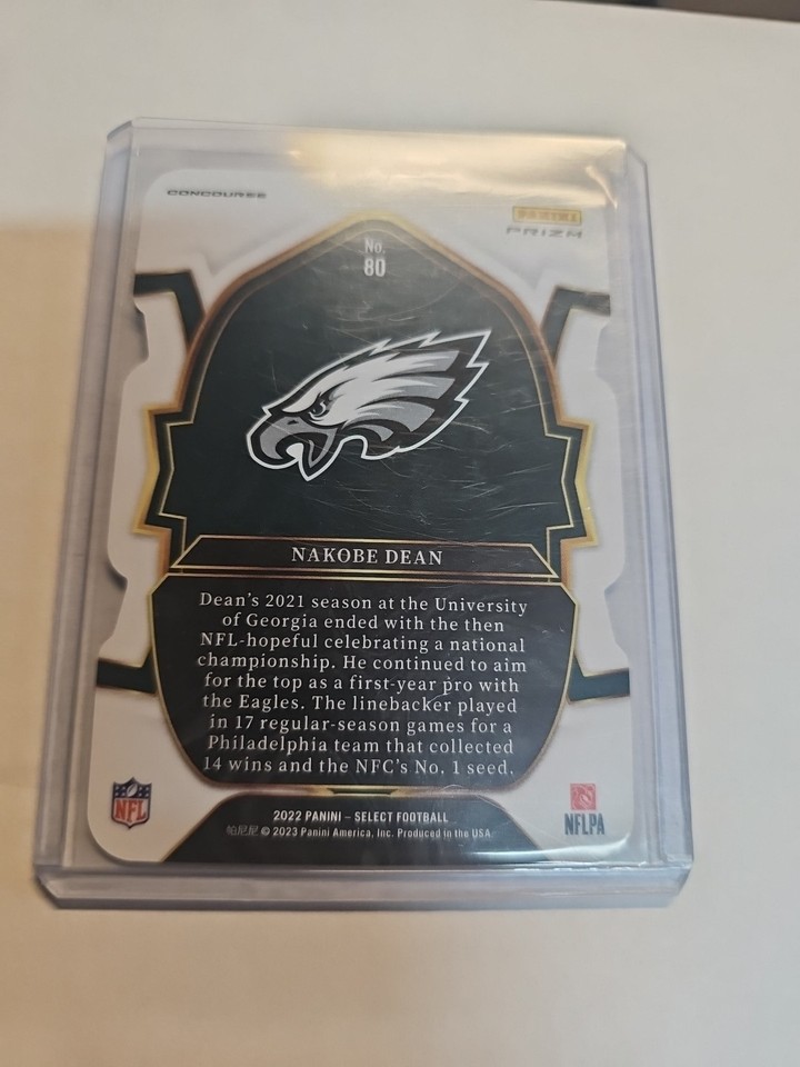2022 Panini Select - Concourse Nakobe Dean #80 Black & Green Prizm Die ...