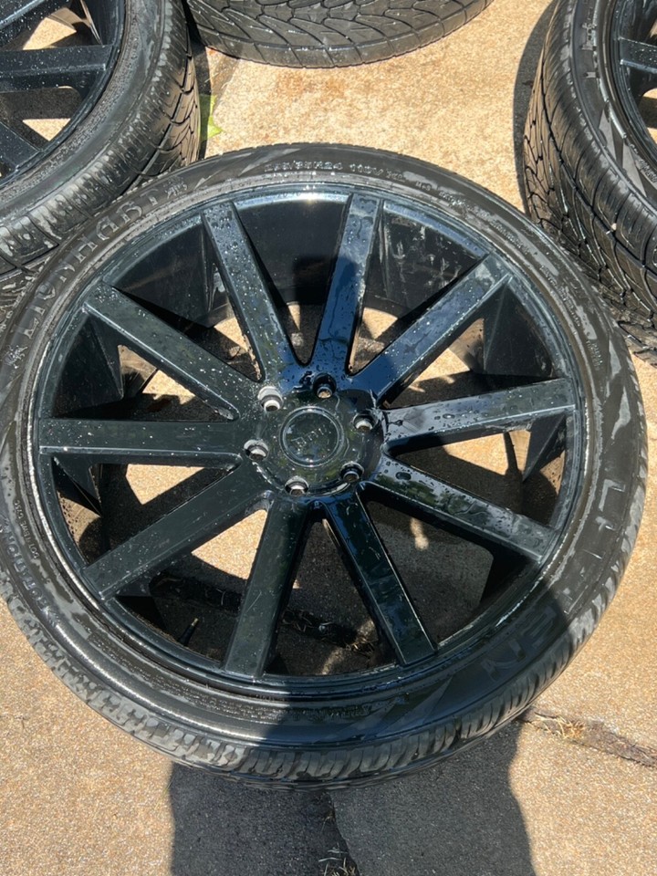 24 inch dub edition black rims and lionhart tires | eBay