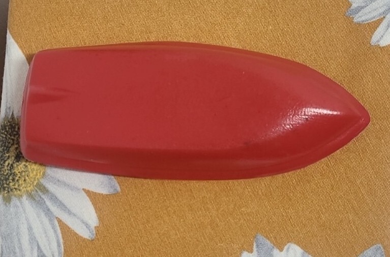 ONE 1960s VINTAGE PLASTIC Red BOAT - TOY 7 INCHES - made in Hong Kong ...