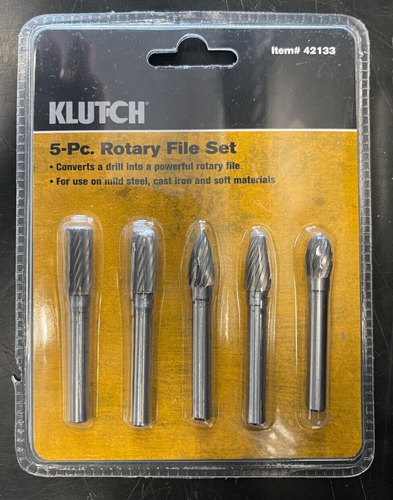 Klutch 42133 5-pc. Rotary File Set 1/4 Shank-New | eBay