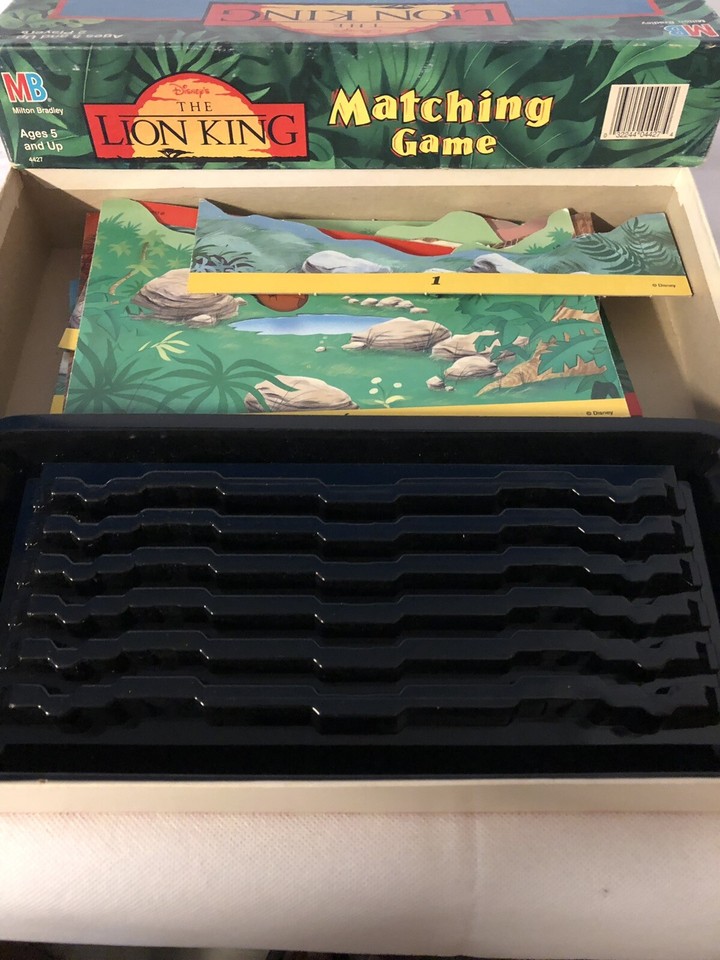 Vintage 1995 The Lion King Matching Game, Movie Scenes Memory Game for ...