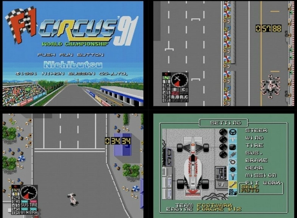 ©1991 NIHON BUSSAN/NEC PC Engine HuCard F1 CIRCUS '91 jap. Formula One ...