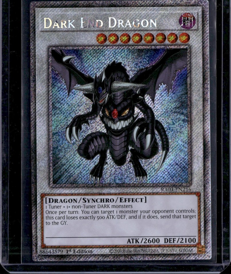 Yu-Gi-Oh! Dark End Dragon RA03-EN216 Platinum Secret Rare 1st Edition NM | eBay