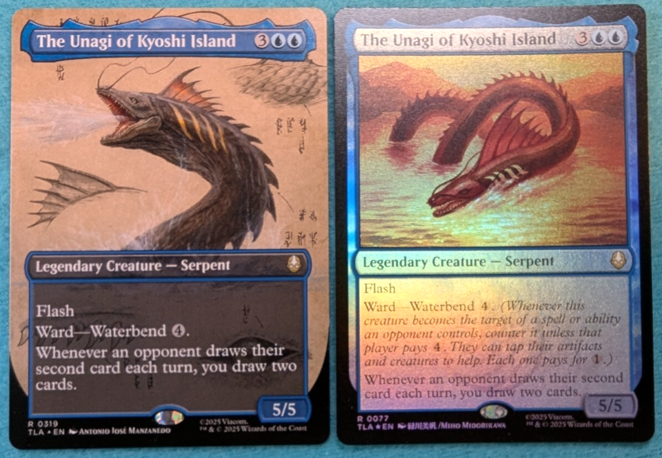 x2 The Unagi of Kyoshi Island (x1 Borderless)(x1 Foil Regular) Avatar ...