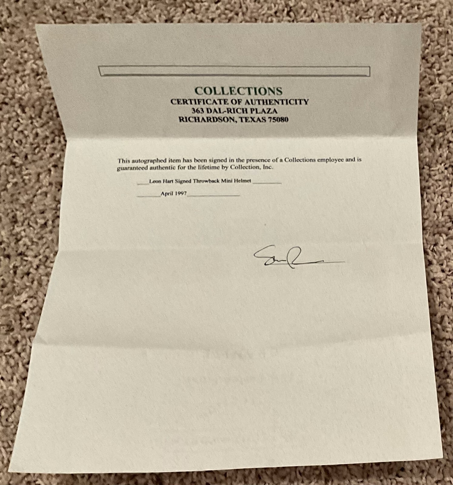 RARE Leon Hart Heisman 49 Signed Mini Helmet Notre Dame - CoA ...