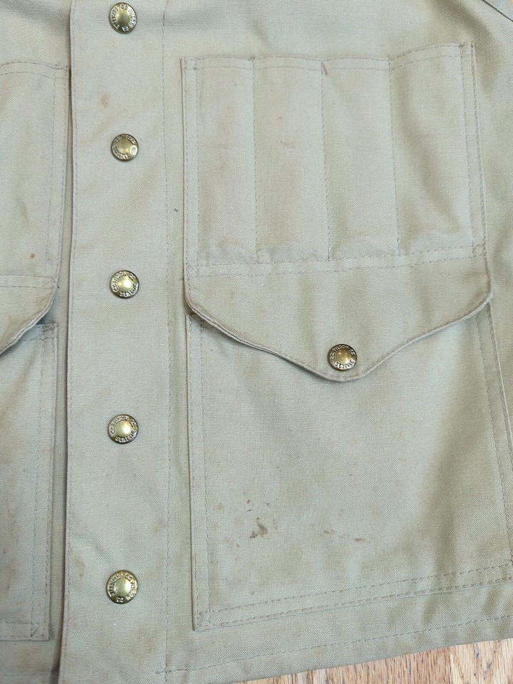 Vintage 1950s Filson Canvas Hunting Fishing Utility Vest 1960s Union ...