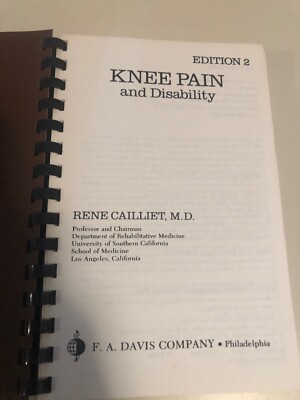Knee Pain and Disability Edition 2 Rene Cailliet MD | eBay