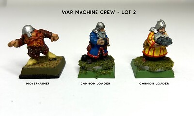 Warhammer Fantasy Battle - Dwarf War Machine Crew, 3 metal, OOP - LOT 2 ...