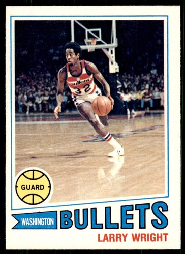 1977-78 Topps Basketball Larry.Wright Rookie . Washington Bullets #112 ...