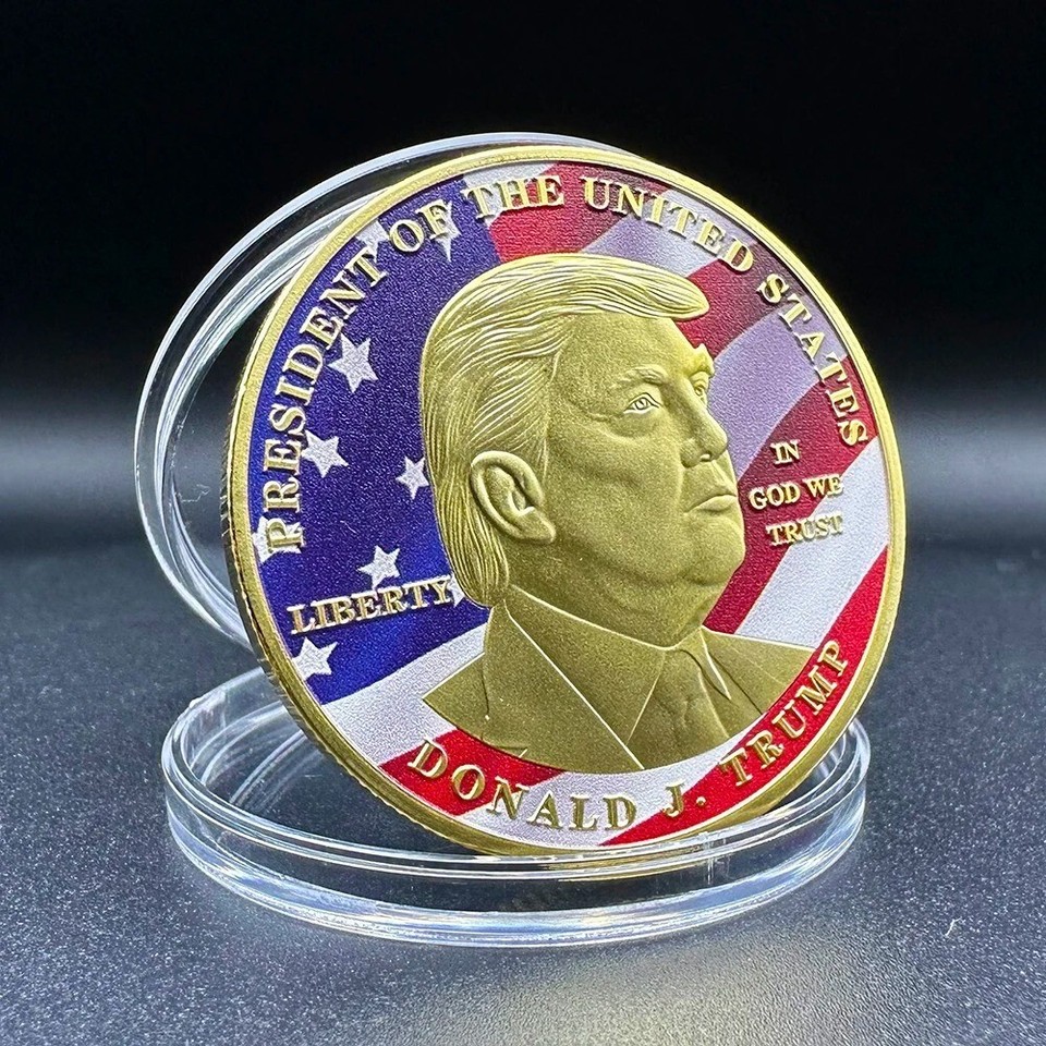 Commemorative Coin Second Term 2025-2029 President Donald Trump Glold ...