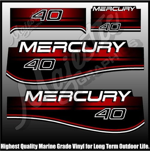 MERCURY - 40 hp - OUTBOARD DECALS | eBay