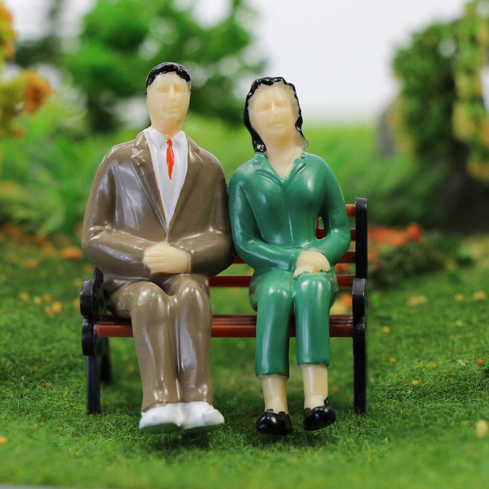 Evemodel 50pcs G scale Model Figures 1:25 All Seated Painted People 4 ...