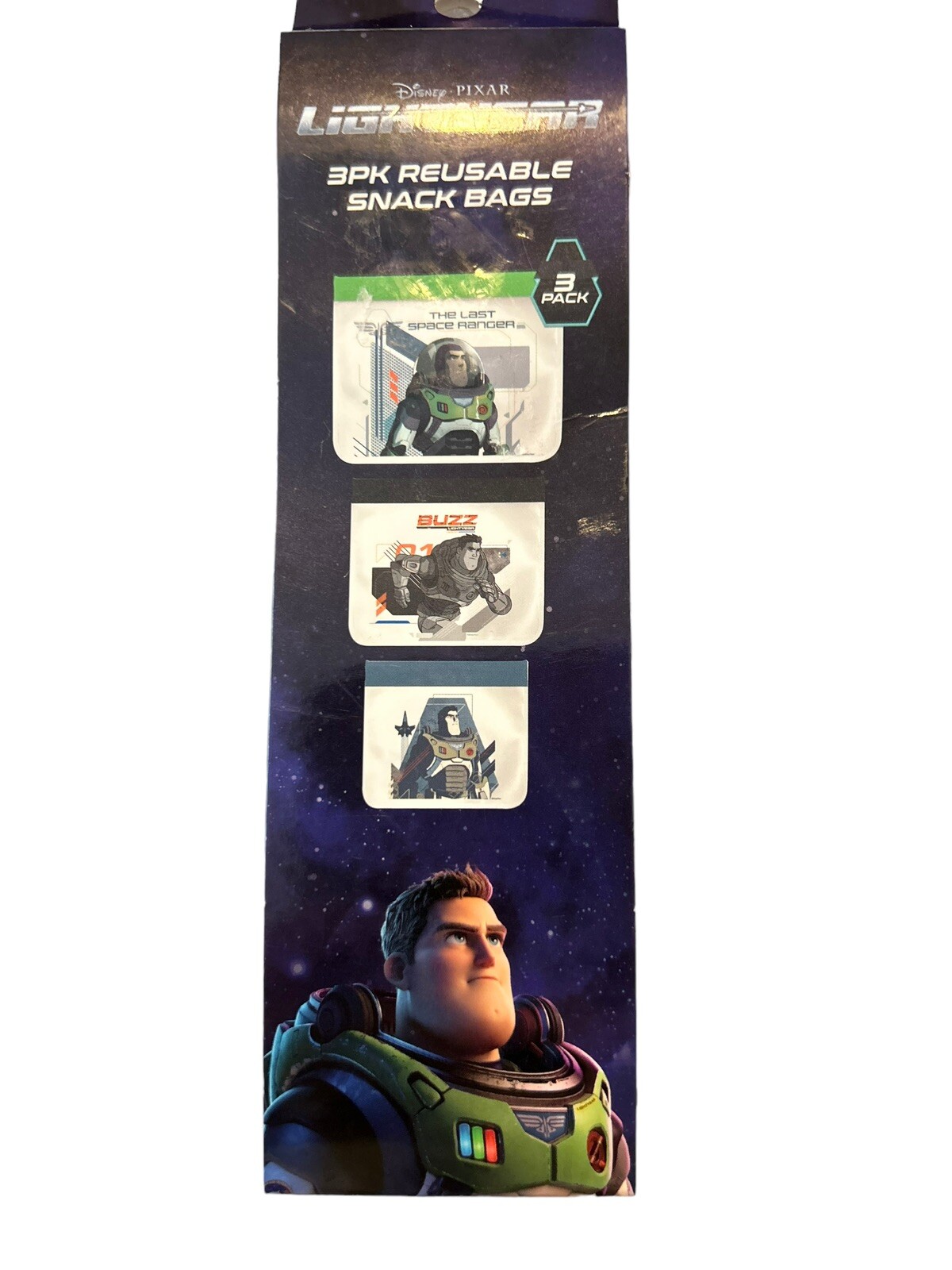 2 Disney Pixar Lightyear 3 Pack Reusable Snack Bags Pouches NEW | eBay