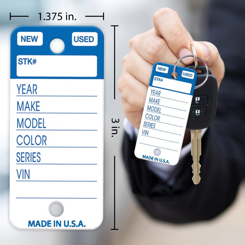 Plastic Key Tags Genuine Versa-Tag TOP STRIPE Key Tag w/ Markers ...