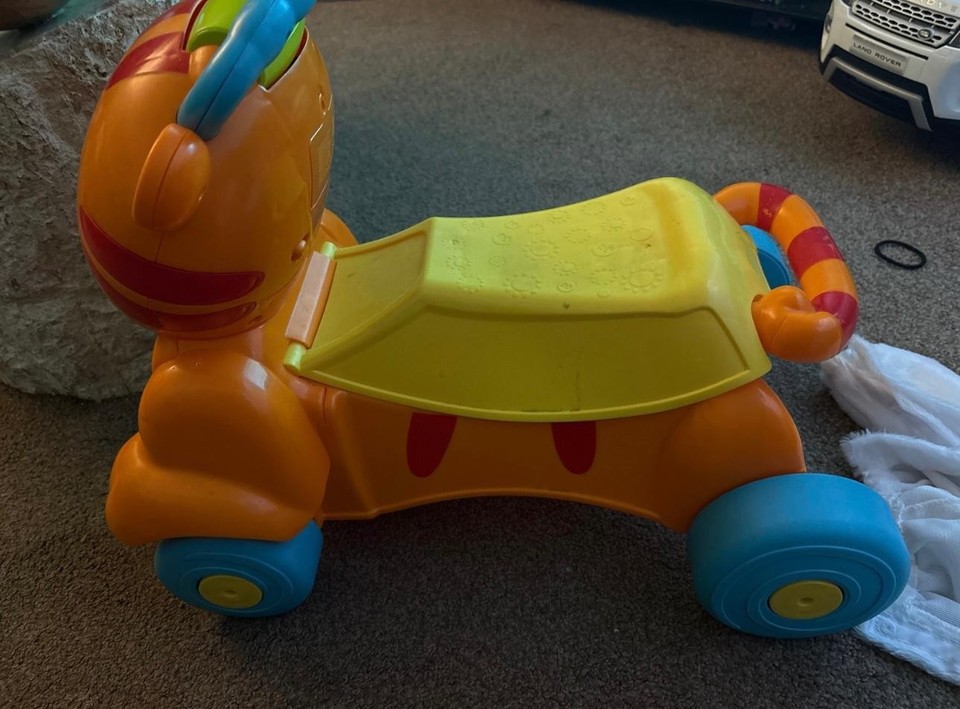 2in1 Baby Walker First Steps Activity Musical Toys Car Along Ride On Go ...