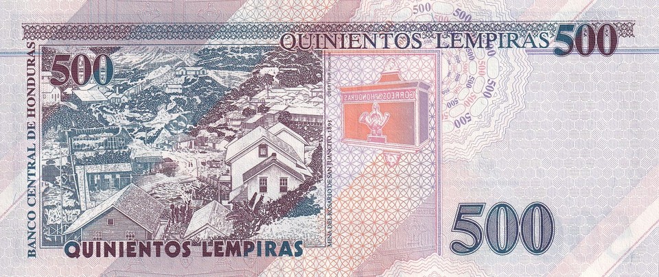 500 Lempiras - Ramon Rosa - Vue de Rosario en 1893 - 2016 - P.103c | eBay