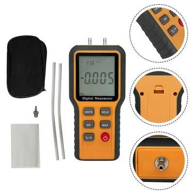 Portable Digital Manometer Pressure Gauge with Dual Ports and LCD ...