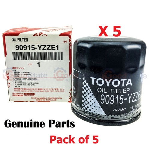 Genuine Matrix ZZE134 Noah ZWR80 ZRR85 ZRR80 1.8 2.0 Oil Filter Pack x5 ...