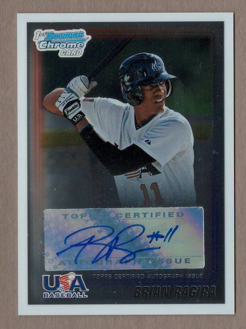 BRIAN RAGIRA 2010 Bowman Chrome 18U USA Baseball Autographs Auto #USA ...