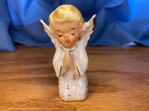 Vintage Artmark Japan Angel Child Figurine Praying Kneeling Blonde 3.75 ...