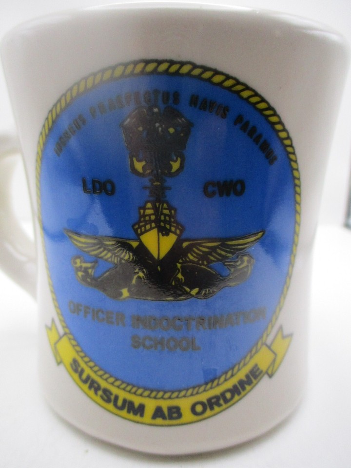 Vintage US Navy CWO LDO Mustang Officer Indoctrination School Coffee ...