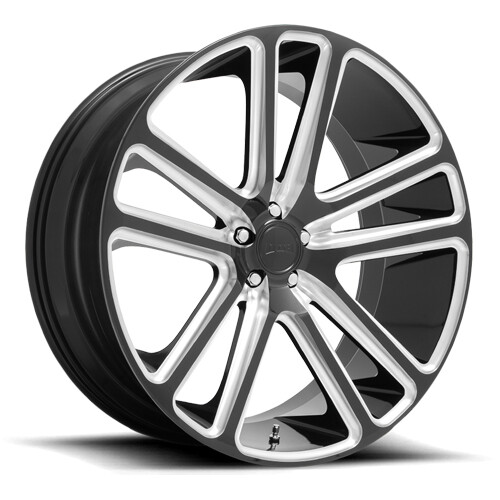 (Set of 4) Dub S255 Flex 24x10 6x5.5" +30mm Black/Milled Wheels Rims 24 ...