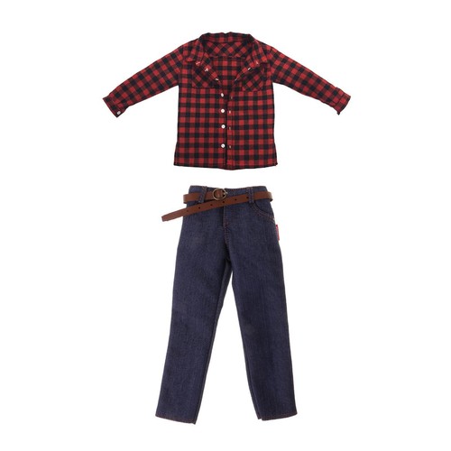 1/6 Shirt Coat Jacket and Jeans Outfit For 12 Inch Male Figure Doll ...