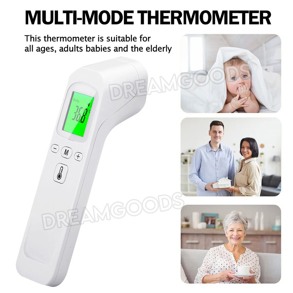 Digital IR Thermometer Forehead Ear Non-contact Infrared Body ...