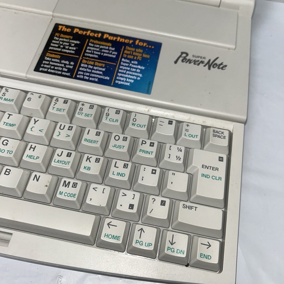 Vintage Brother Super PowerNote PN-8510MDS Laptop Word Processor RARE ...