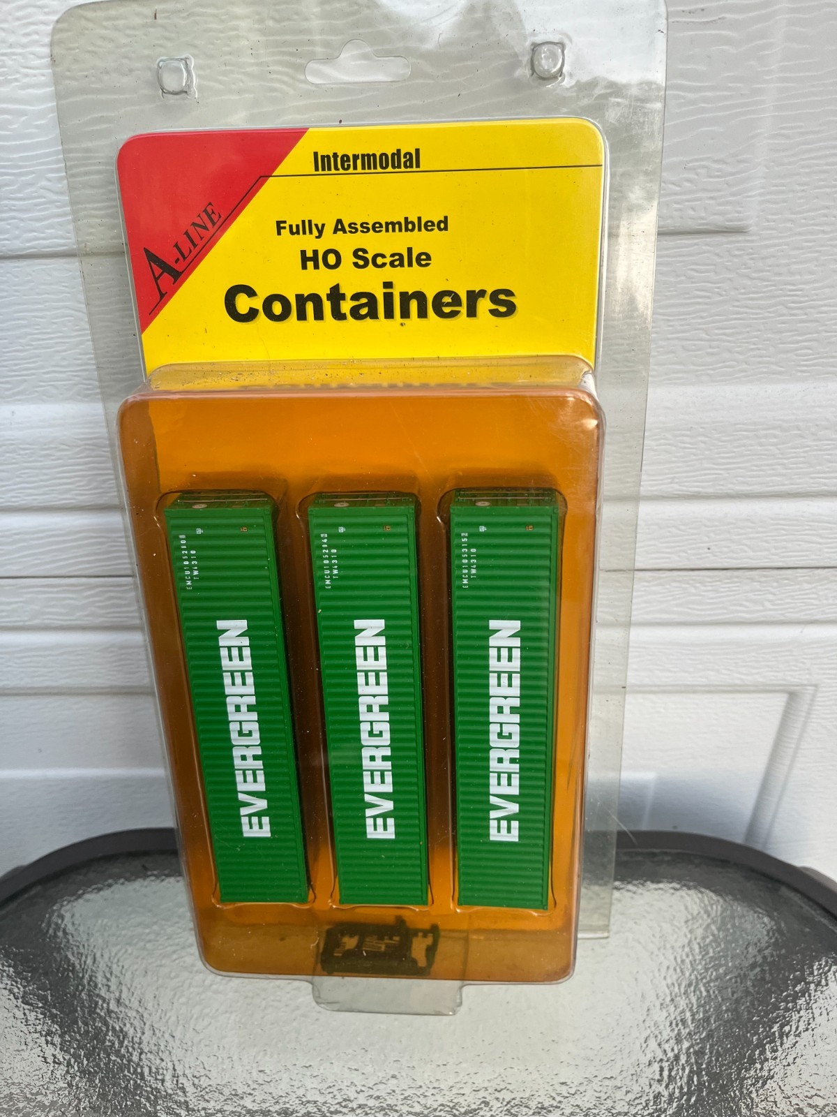 HO 40' CORRUGATED CONTAINERS EVERGREEN TOFC INTERMODAL 3-PACK A-LINE ...