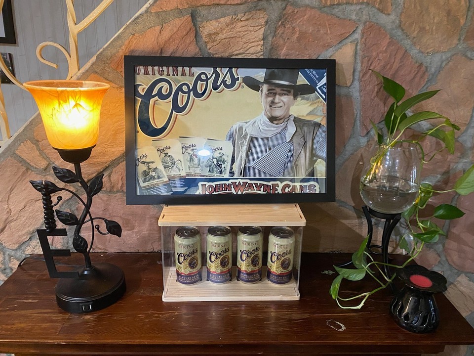 (4) JOHN WAYNE COORS COMMEMORATIVE CANS OF BEER/PLUS COORS JOHN WAYNE ...