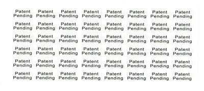 Patent Pending Stickers | White | size 1" x .5" | quantity: 48 decals ...