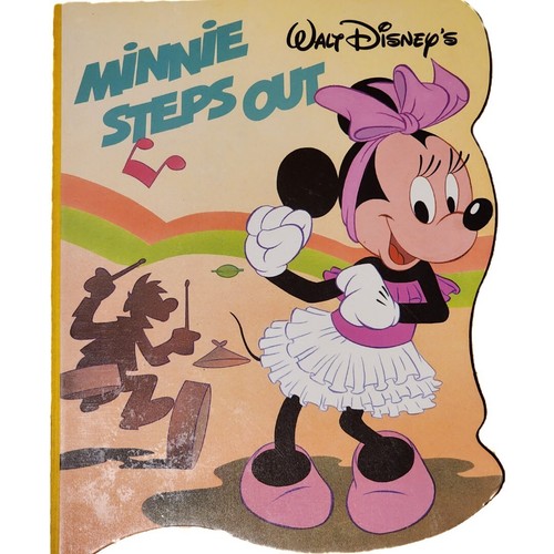1989 Mickey Mouse MINNIE STEPS OUT Board Book Vintage Walt Disney ...