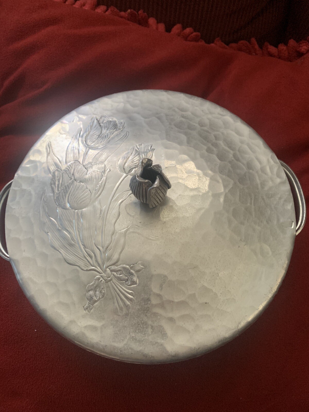 Hand Wrought Creations by Rodney Kent Hammered Aluminum Covered Dish ...