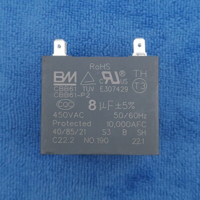 1pc 8uF 450V 8 mfd AC 4-Terminal Mini Split Capacitor CBB61 for Fan ...