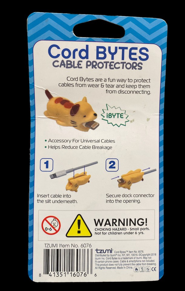 Bytes Cable Protector Blue Gator & Dog Protects Cables From Wear & Tear ...