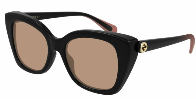 Gucci Gg0921s 003 Black Rectangular Women's 55 Mm Sunglasses for sale ...