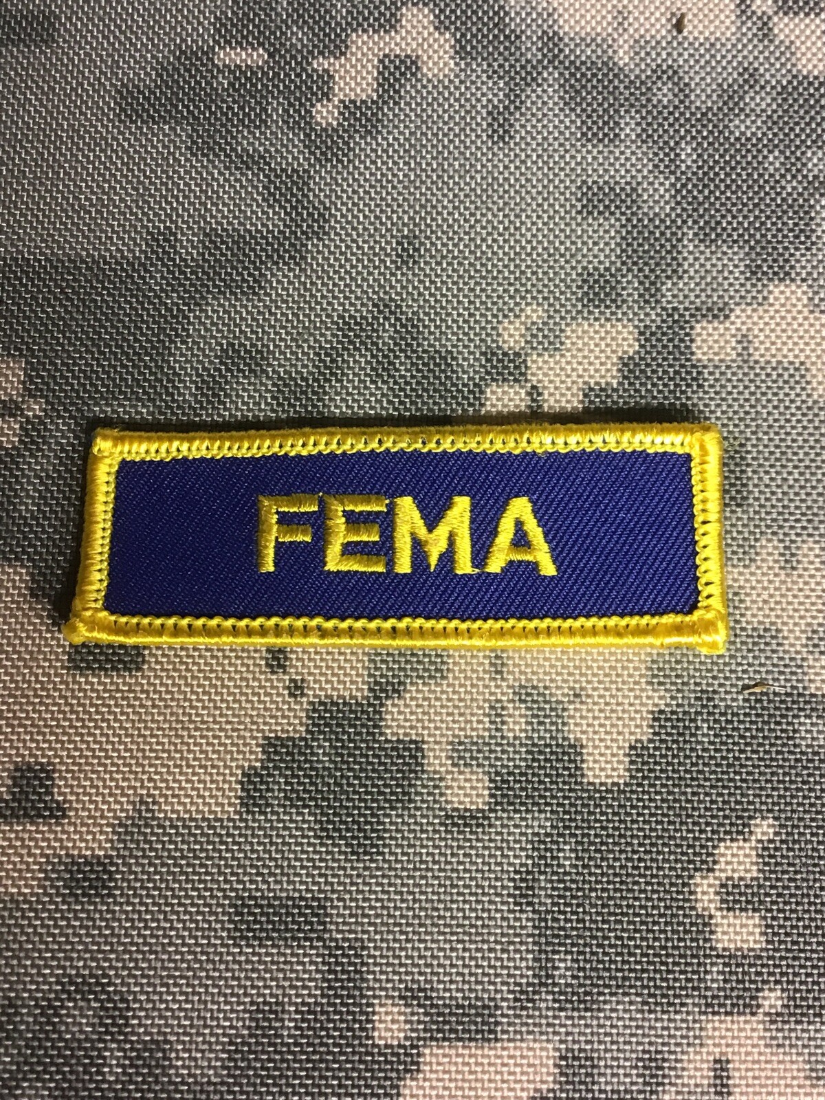 Federal Emergency Management Association FEMA Patch Tab Navy/ Gold New ...