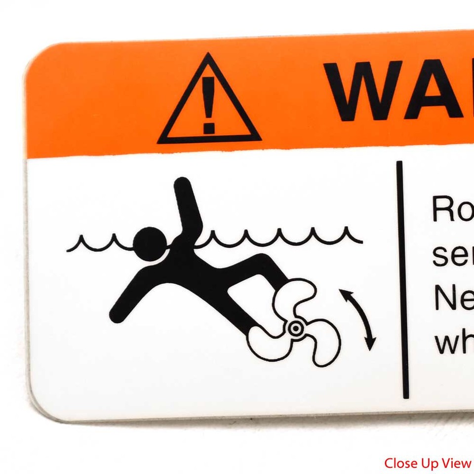 Lowe Boat Decal Sticker 2007554 | Propeller Warning | eBay