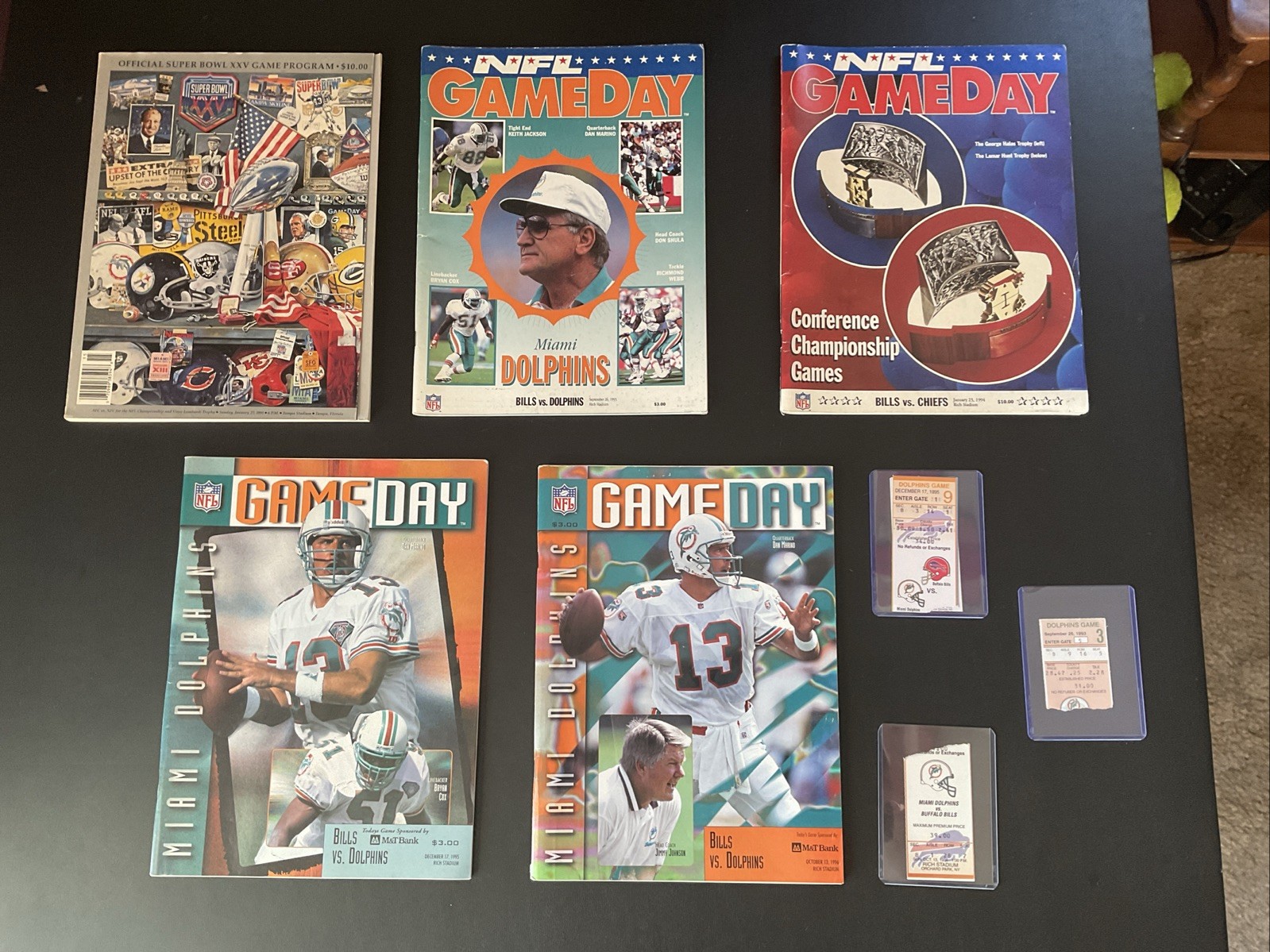 Vintage NFL Game day Programs Buffalo Bills Lot Of 5- With 3 Ticket ...