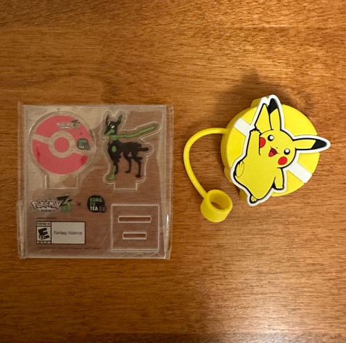 Pokemon Kung Fu Tea Collab Toppers Pikachu + SEALED ZYGARDE DISPLAY ...
